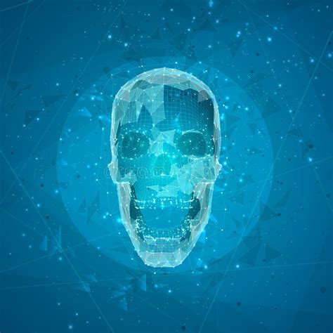 3d Vector Human Skull Of All Segments Explodes Stock Vector