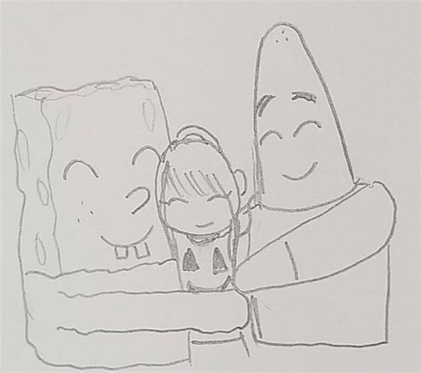 Spongebob And Patrick Hugging Sarah Wip 1 By 8teamfriends8 On Deviantart