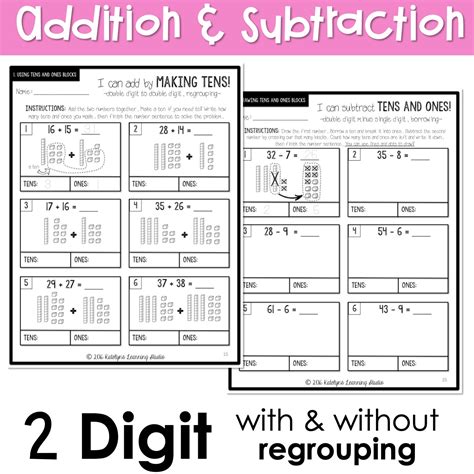 2 Digit Addition And Subtraction With Regrouping Worksheets Worksheets Library