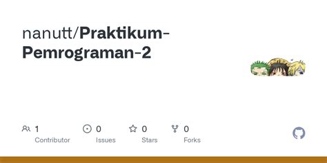 GitHub Nanutt Praktikum Pemrograman