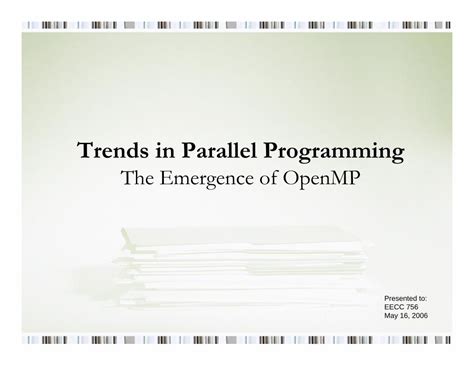 Pdf Trends In Parallel Programming Dokumentips