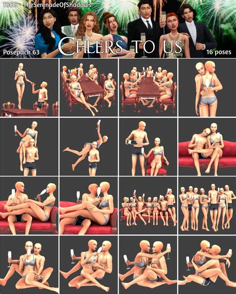 63 Cheers To Us Sims 4 New Year Champagne Poses 1 Free Request Tsos The Serenade Of
