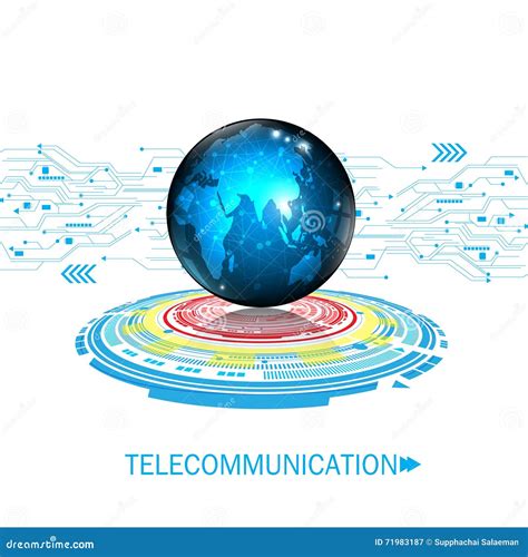 Vector Abstract Sphere Globe Telecoms Communication Innovation Concept Logo Stock Vector