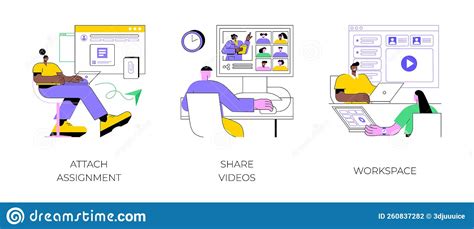 Attach Assignment Isolated Cartoon Vector Illustrations
