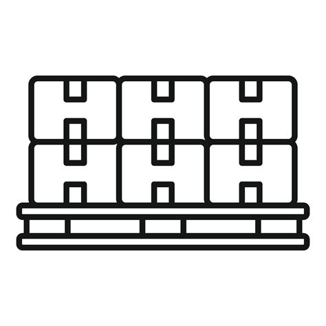 Warehouse Storage Icon Depicting Boxes On Wooden Pallet 48293761 Vector Art At Vecteezy