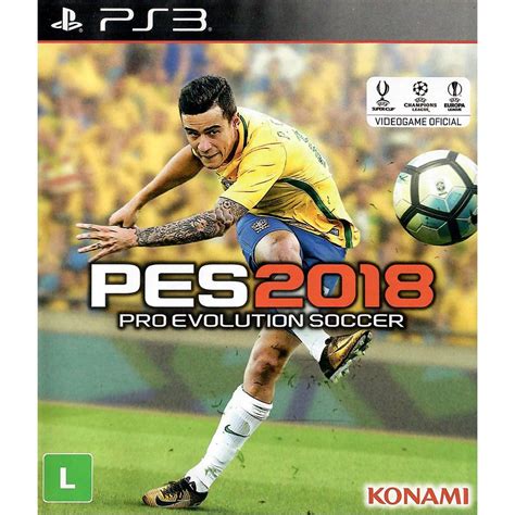 PES 2018 Pro Evolution Soccer Ps3 1 Com Detalhe Jogo Mídia Física Arena Games Loja Geek