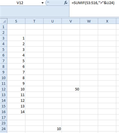 SUMIF Function Sum Cells Greater Than Certain Value