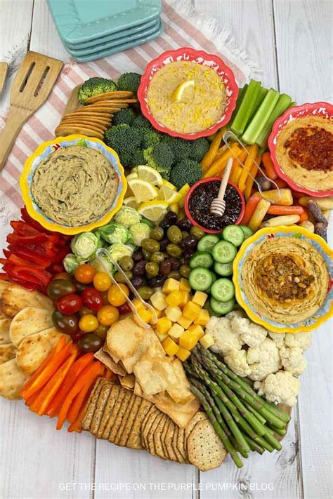 Hummus And Vegetable Grazing Board Veggie Charcuterie Board