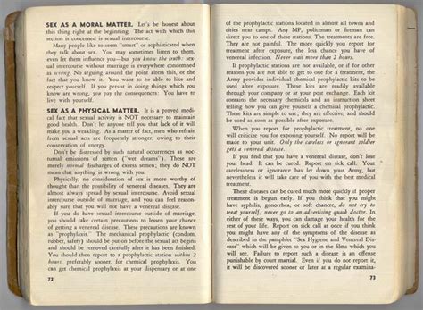 Excerpts About Sex From Army Life War Department Pamphlet 21 13