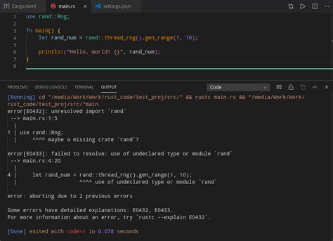Visual Studio Code Full Rust Setup In Vscodeatom Issue Stack Overflow