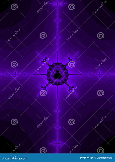 Violet Fractal Background Stock Illustration Illustration Of Purple