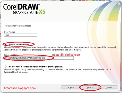serial number coreldraw x5