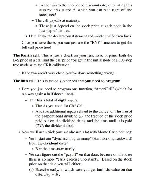 Solved Python Exercise Using Trees To Do Real Pricing A Chegg Com