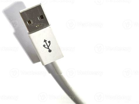 White A Photo Of The Usb White Cable Stock Photo At Vecteezy