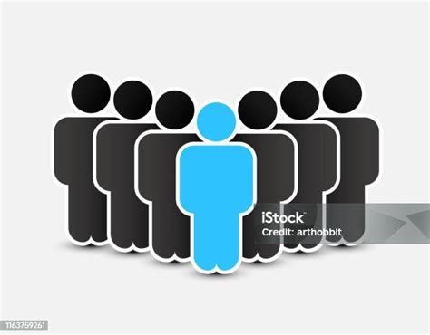 트렌디 한 플랫 스타일의 사람들 아이콘 인포 그래픽 웹 사이트 디자인 로고에 대한 사람 기호입니다 군중 표지판 팀 또는 사용자 그룹 개념입니다 흰색 배경에 격리 개념에 대한