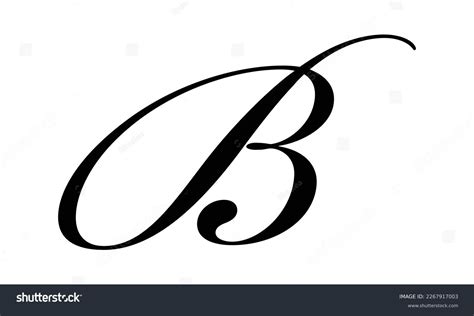 The Letter B In Calligraphy