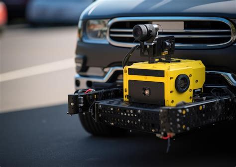 Premium AI Image A Closeup Shot Of The LIDAR And Sensor Systems On An Autonomous Vehicle