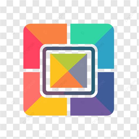 다채로운 사각형의 아이콘 벡터 흰색 배경에 설명하는 단순한 다채로운 아이콘 그림자 없음 작은 프레임 중앙 Png 일러스트 및 벡터 에 대한 무료 다운로드 Pngtree