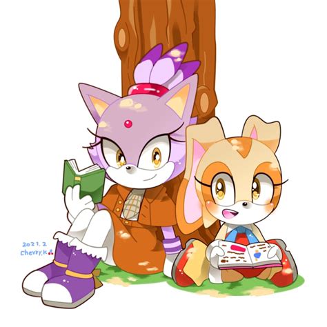 Blaze The Cat And Cream The Rabbit Sonic Drawn By Kusunoki Cherry Danbooru