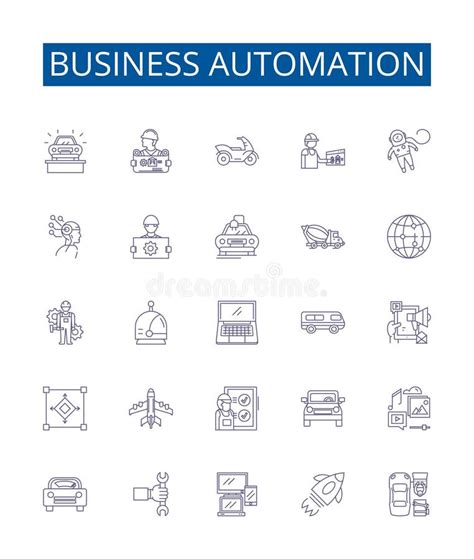 Business Automation Line Icons Signs Set Design Collection Of