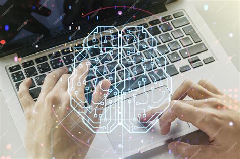 Premium Photo Creative Artificial Intelligence Concept With Human Brain Sketch And Hands