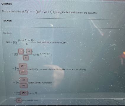 Solved Find The Derivative Of F X X X By Using The Chegg