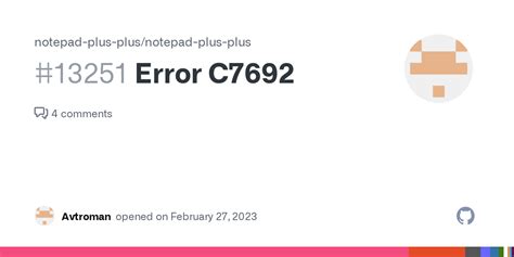 Error C7692 · Issue 13251 · Notepad Plus Plusnotepad Plus Plus · Github