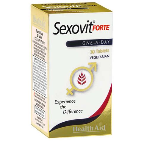 Healthaid Sexovit Forte 30 Tablets Vegetarian Free From Gluten Yeast