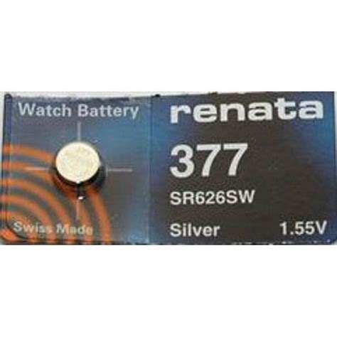 Renata 377/376 - SR626 Silver Oxide Button Battery 1.55V - 10 Pack ...