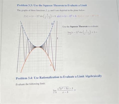 Solved Problem 33 Use The Squeeze Theorem To Evaluate A
