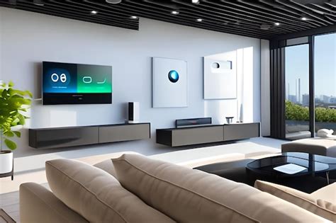 Premium Ai Image Smart Home Interface With Controlling Device