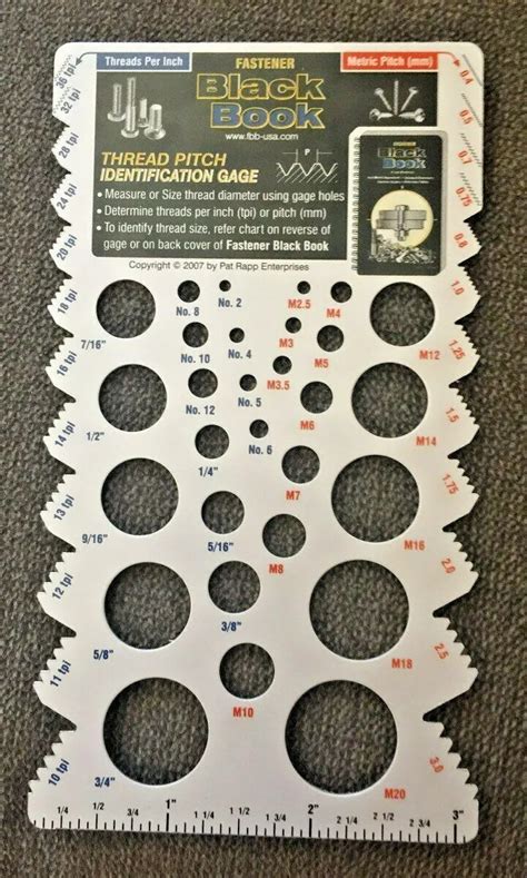 Thread Pitch Gauge Chart