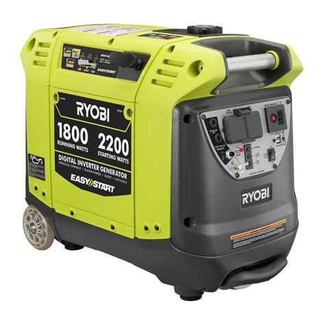 Ryobi 2,200-Watt Green Gasoline Powered Digital Inverter Generator-RYI2200 - The Home Depot