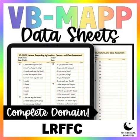 Vb Mapp Lrffc Level 2 To 3 Targets Data Sheet By My Special Dossier