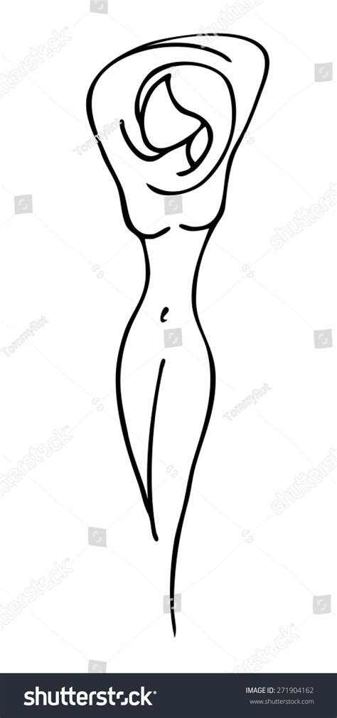 Nude Woman Contour Stock Vector Royalty Free 271904162 Shutterstock