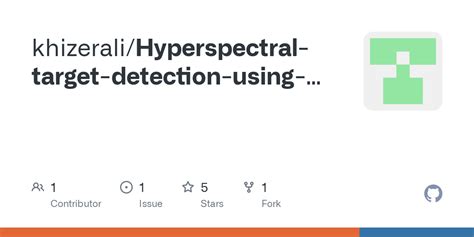 github khizerali hyperspectral target detection using pca and aae