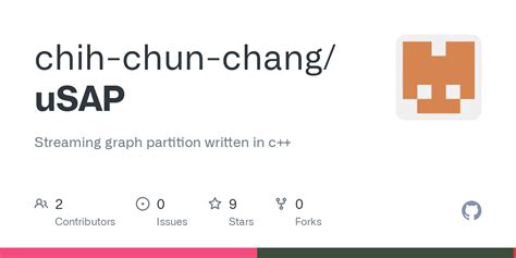 GitHub Chih Chun Chang USAP Streaming Graph Partition Written In C