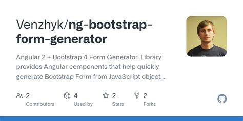 GitHub Venzhyk Ng Bootstrap Form Generator Angular 2 Bootstrap 4 Form Generator Library