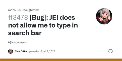 Bug Jei Does Not Allow Me To Type In Search Bar · Issue 3478 · Mezz