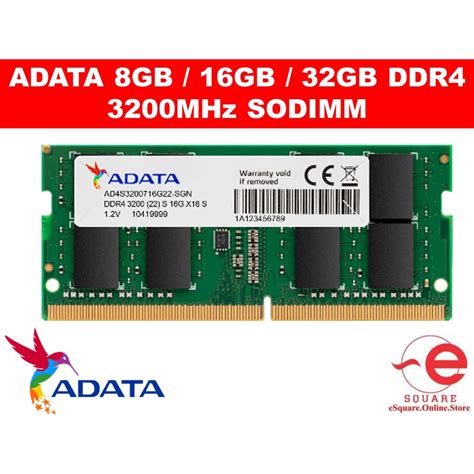 ADATA 8GB 16GB 32GB DDR4 3200MHz SODIMM Shopee Malaysia