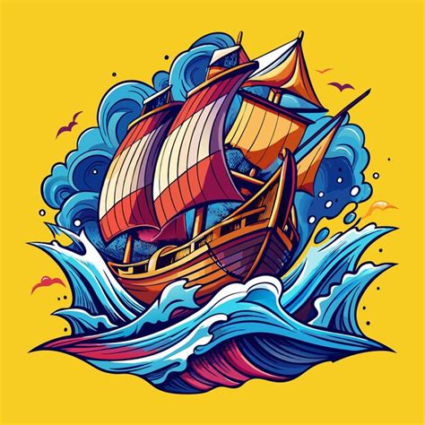 Ship Vector Illustration Premium Ai Generated Vector