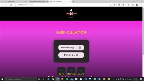 Github Ashutosh102 Age Calculator Web App
