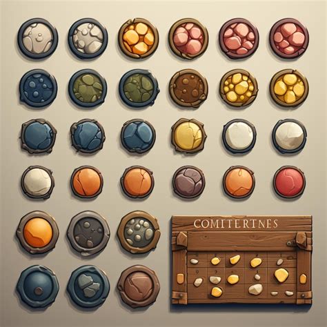 Premium Photo Set Game Objects Counters Style Vector Image Ai