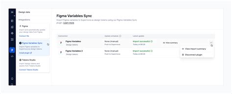 managing imports and the plugin importing figma variables made with
