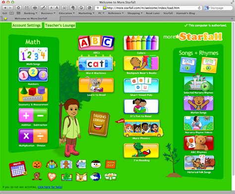 More Starfall A Great Learning Web Site For Chrildren Learning