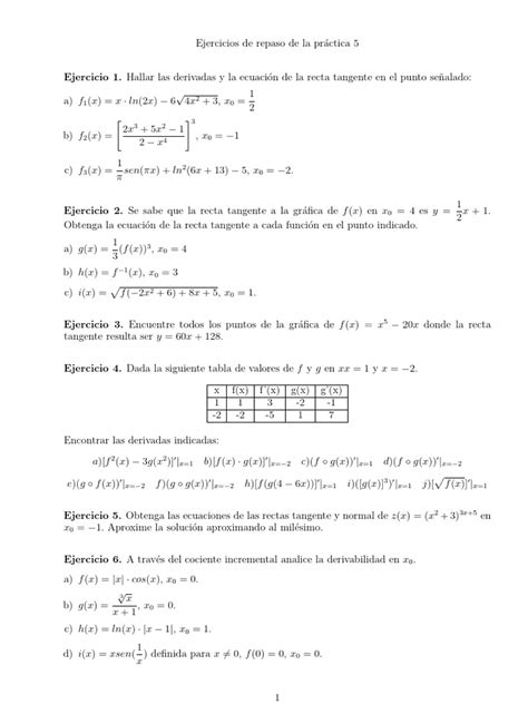 Ej Repaso P5 Pdf Geometría Analítica Funciones Y Mapeos