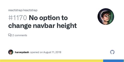 No Option To Change Navbar Height Issue Reactstrap Reactstrap Github