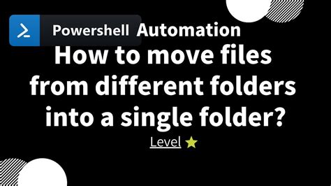 powershell one line tips】how to move files from different folders into