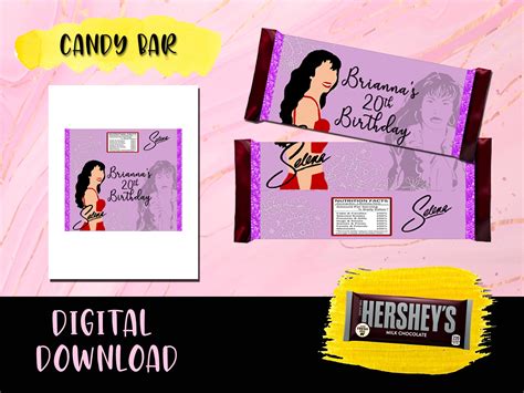 Selena Quintanilla Birthday Party Pack Chip Bag Candy Bar Etsy