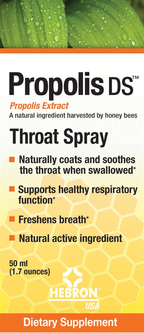 Propolis Ds Safe And Natural Soothing Of Sore Irritated Throats